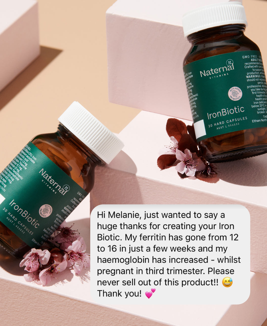 IronBiotic Natural Iron Supplements | Iron Bisglcyinate with probiotic ...